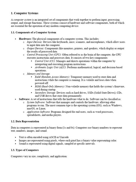 computer systems pdf computer data storage computer network