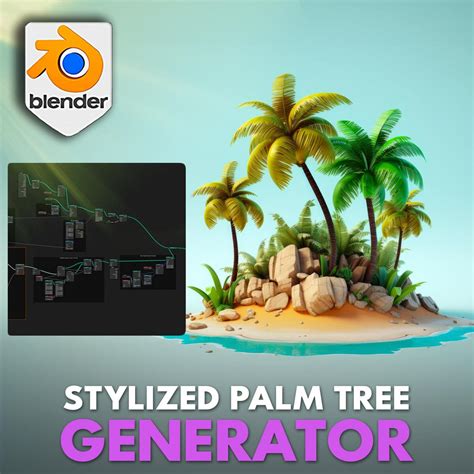 Blender 4 Palm Tree Geometry Node Superhive Formerly Blender Market