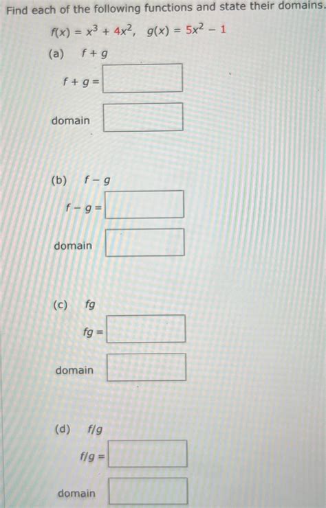 Solved Find each of the following functions and state their | Chegg.com