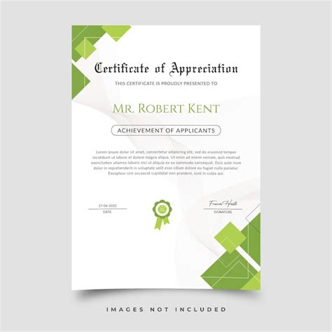 Premium Vector Vector Certificate Template