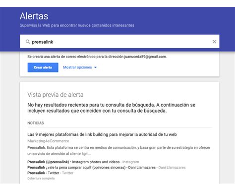 Cómo configurar Google Alerts