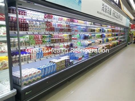 Supermarket Vegetable Multideck Open Chiller Display Refrigerator Energy Saving