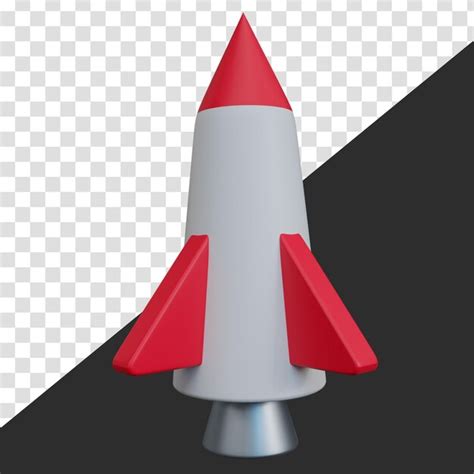 Premium Psd Red Rocket