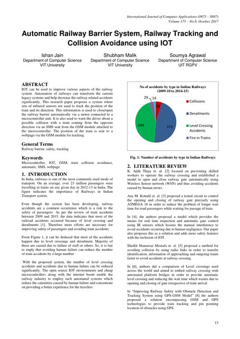 Pdf Automatic Railway Barrier System Railway Tracking And Collision Avoidance Using Iot