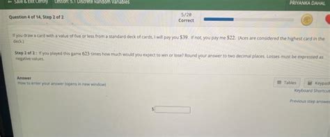 Solved Save And Exit Certify Lesson 51 Discrete Random