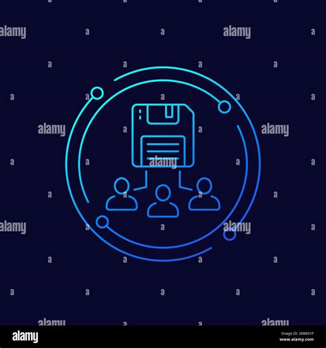 Storing User Data Icon Linear Design Stock Vector Image And Art Alamy