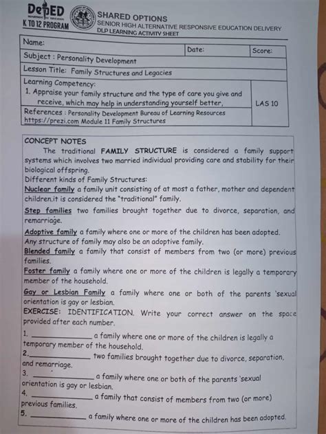 Exercise Identification Write Your Correct Answer On The Space Provided