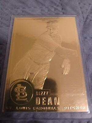 22k Gold Dizzy Dean Danbury Mint Baseball Card Ebay