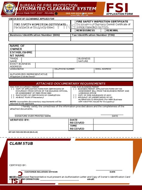 Fsed 002 Application Form Fsic Pdf Identity Document Government Information