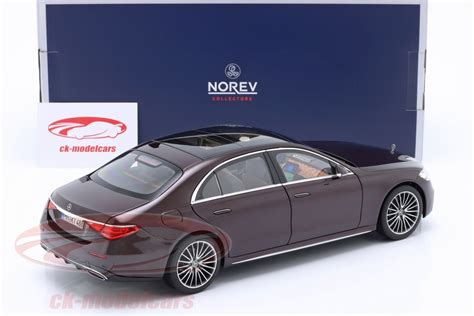 Norev 1 18 Mercedes Benz S Class Amg Line Year 2021 Red Metallic 183804