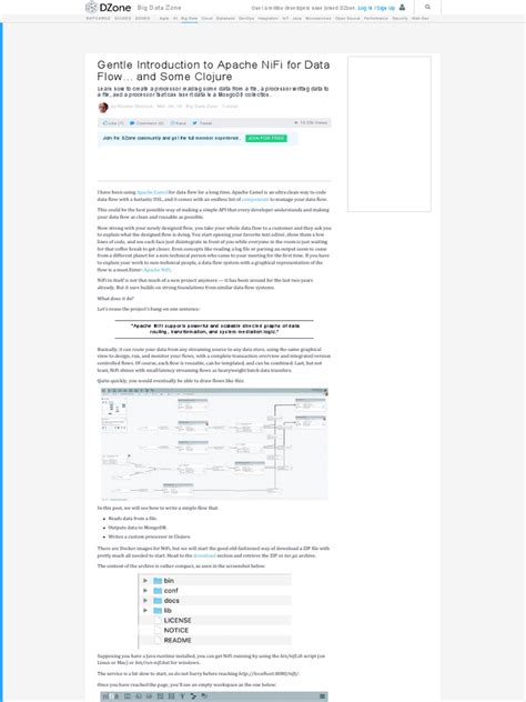 Gentle Introduction To Apache Nifi For Data Flow And Some Clojure