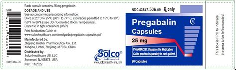 Pregabalin Capsules Package Insert Prescribing Information Drugs Com