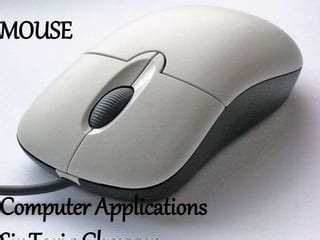 Computer Mouse PPTX Computer Peripherals Computing