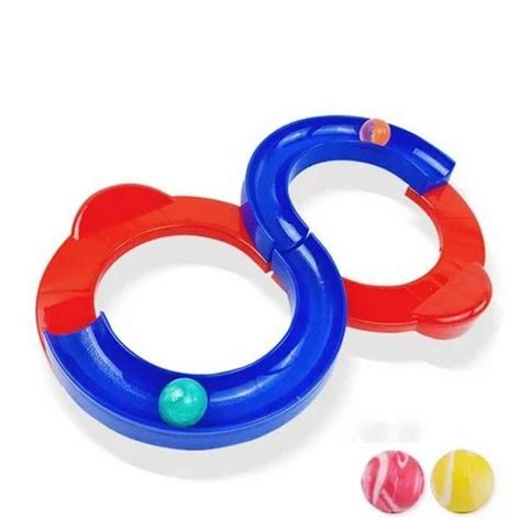 8 shape infinite loop interaction creative track with 3 bouncing balls