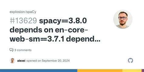 Spacy380 Depends On En Core Web Sm371 Depends On Spacy