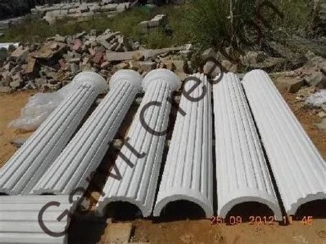 White And Golden Round Grc Columns At Rs 300 Square Feet In Gurgaon