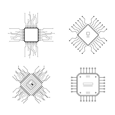 Premium Vector Collection Of Linear Microcircuit