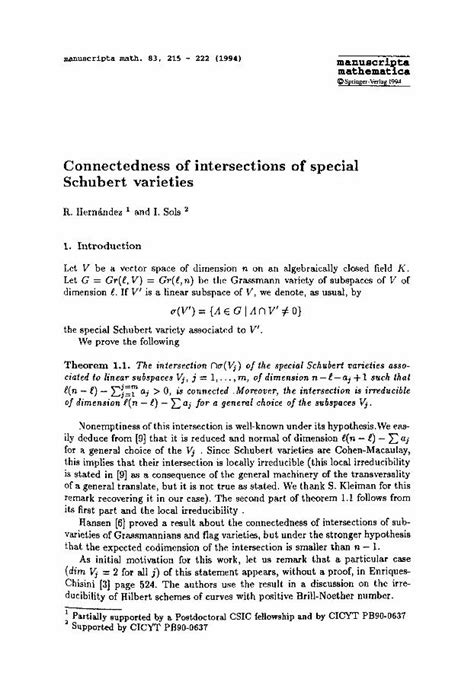 pdf connectedness of intersections of special schubert varieties