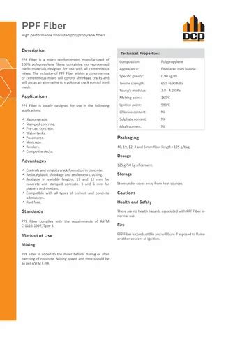 Micro Ppf Fiber For Onstruction For Construction Grade New At Best Price In Chennai