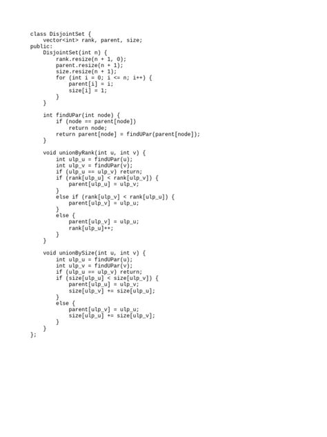 Disjoint Set Pdf