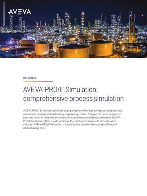 Datasheet Aveva Proii Simulation 06 20pdf Line Pdf Pdf Distillation