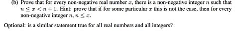 Solved B Prove That For Every Non Negative Real Number X