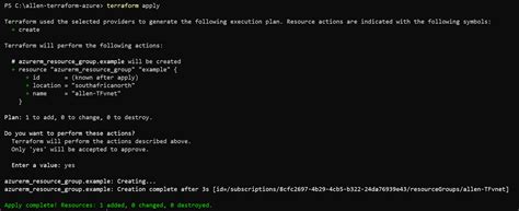resource deployment allen on azure