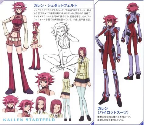 Kouzuki Kallen Code Geass Official Art 00s 1girl Ass Breasts