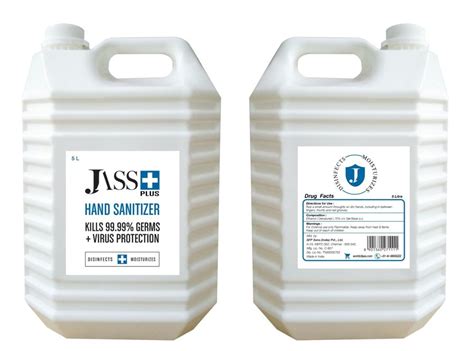 5ltr Jass Plus Hand Sanitiser At Rs 1500can Alcohol Hand Sanitizer