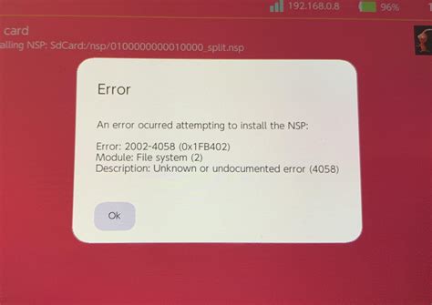 Goldleaf Error 2002 4058 While Trying To Install Nsp File Have Latest