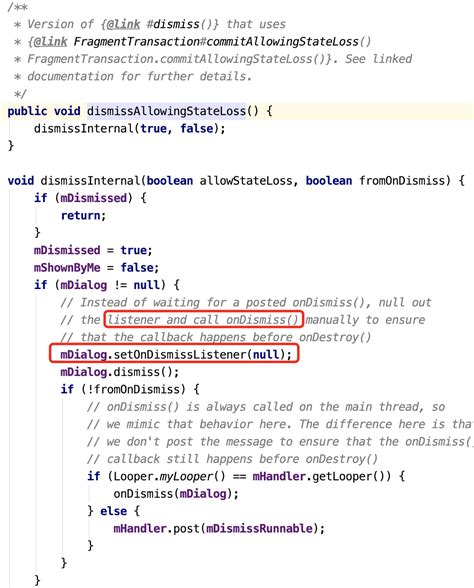 androidx dialogfragment setondismisslistener not work 伪斜杠青年