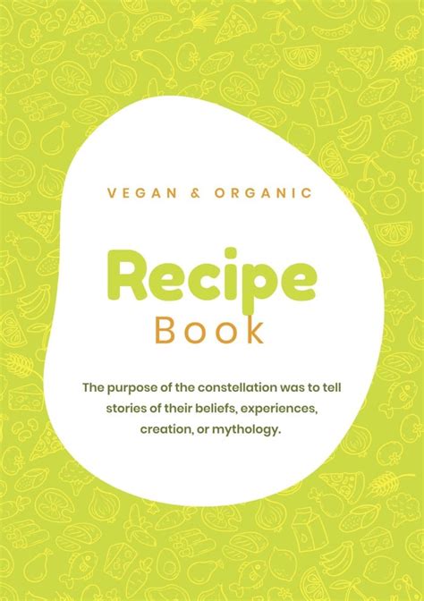 Edit For Free This Linear Pattern Cookbook Cover Template Online