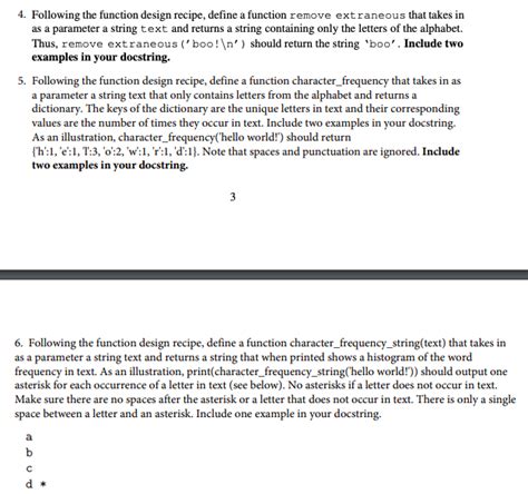 Solved 1 Following The Function Design Recipe Define A