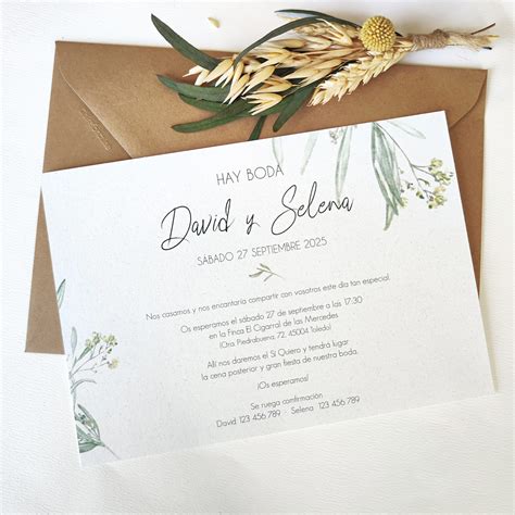 Invitaciones De Papel Bor Elegantes
