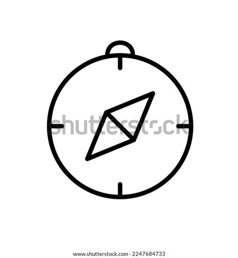 Vector Isolated Round Compass Arrows Colorless Stock Vector Royalty