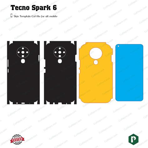 Tecno Spark Cut File Template Vector