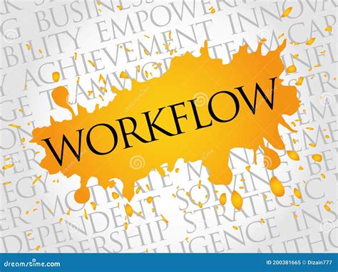 WORKFLOW Word Cloud Stock Illustration Illustration Of Process 200381665
