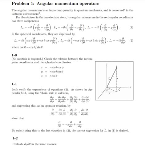Solved Problem 1 Angular Momentum Operators The Angular