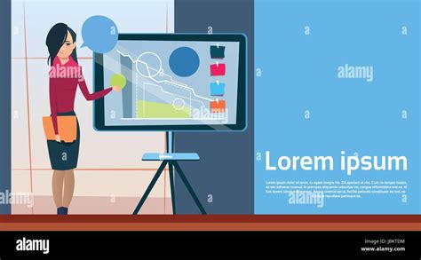 Business Woman With Flip Chart Seminar Training Conference