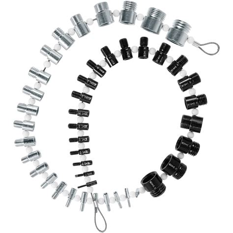 44pcs Nut And Bolt Thread Checker Set Metal 23 Inch And 21 Metric Thread