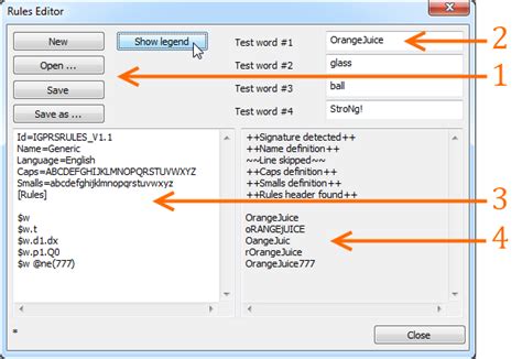 Rules Editor Accentwpr