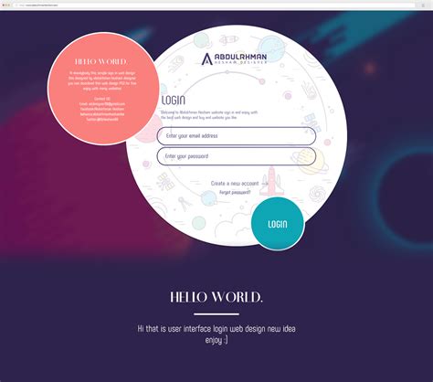 UI Login Web Design Behance