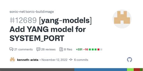 Yang Models Add YANG Model For SYSTEM PORT By Kenneth Arista Pull Request Sonic Net