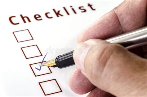 Person Marking In A Checkbox On White Paper Stock Image Image Of Advice Customer 42420569