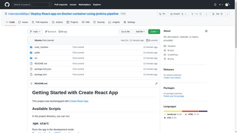 Github Mannansiddiquideploy A React App On A Docker Container Using A Jenkins Pipeline