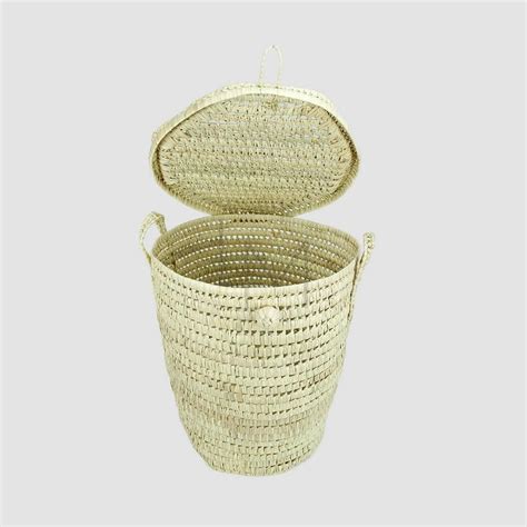 Round Wicker Laundry Basket With Lid Lumieresmed
