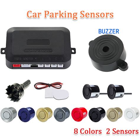 Car Parking Sensor Kit 2 Sensors 22mm Led Screen Reverse Radar Sound Alert Indicator System 8