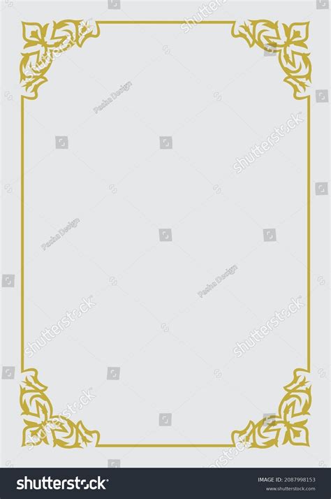 Classic Border Frame Design Floral Corner Stock Vector Royalty Free