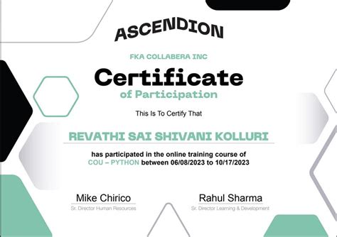 Shivani Kolluri on LinkedIn: Delighted to share that I've successfully completed the COU – PYTHON…