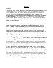 Physics Lab 3 Docx Physics Lab 3 Introduction This Experiment Was Carried Out In Four Parts